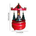 Aufmer 5 Pcs Rotating Christmas Carousel Music Box, Festive Holiday ...