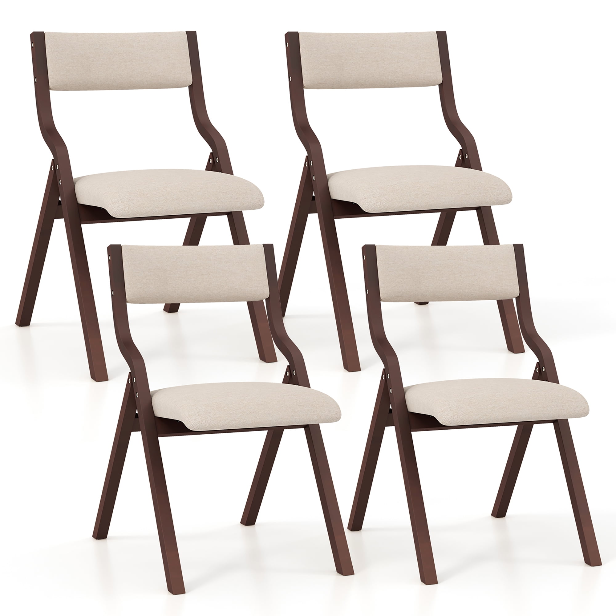 Click here for Gymax Folding Dining Chairs Set Of 4 Wooden Table... prices