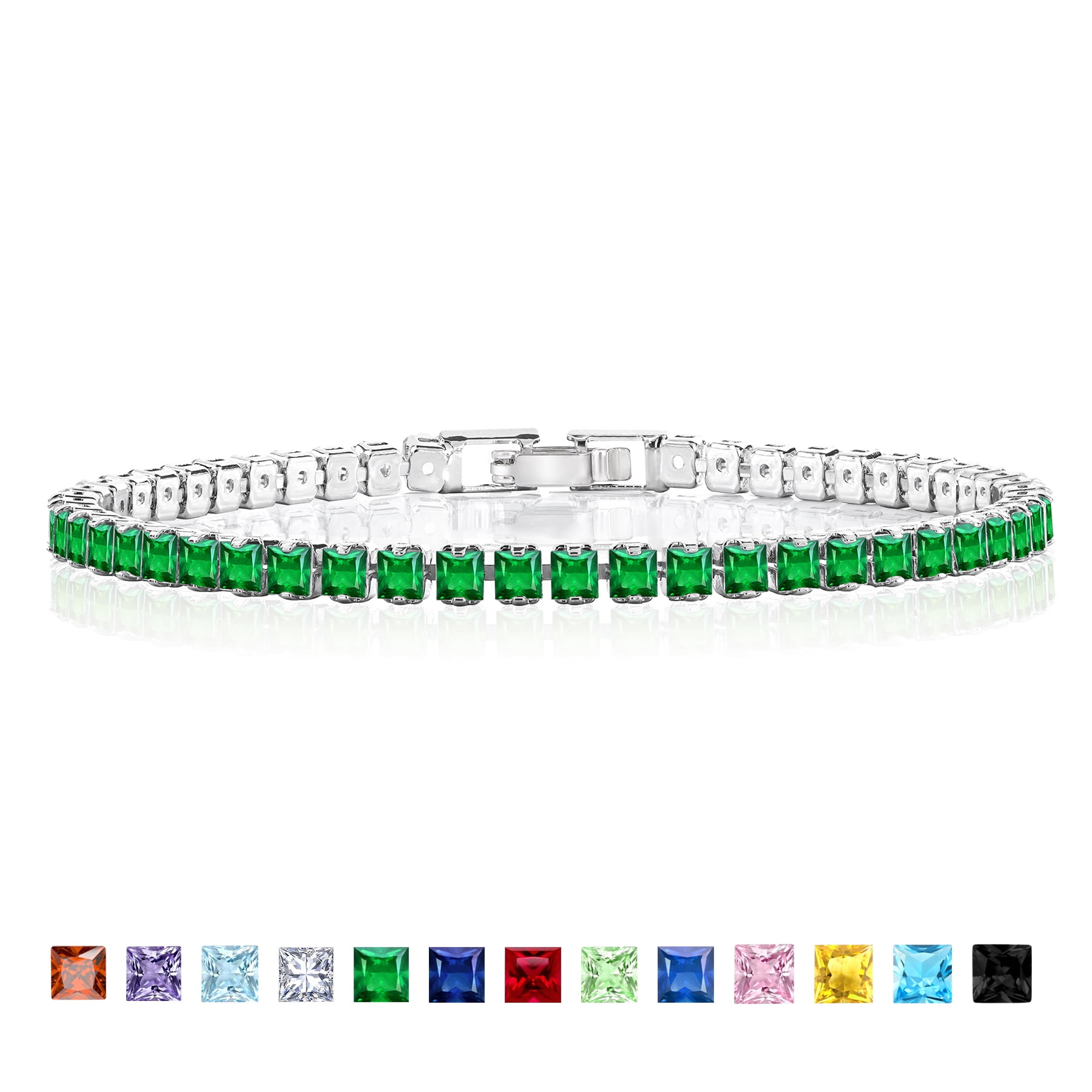 Click here for Jeenmata 5.5 Tcw Princess Cut May - Emerald - Birt... prices