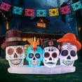 Halloween Inflatable Decorations, Blow Up Skulls Decor, Day of Dead ...