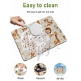 Cartoon Lions Giraffe Tiger Doormat Cute Animal Leaf Musical Note Linen ...