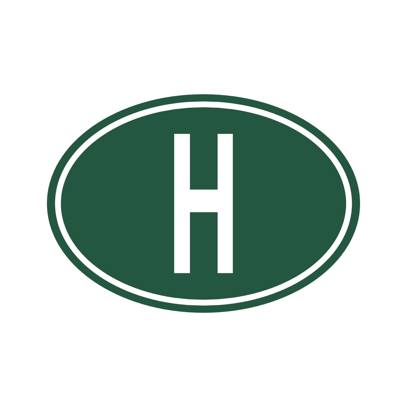 Hungary Oval Sticker Decal Die Cut - Self Adhesive Vinyl - Weatherproof - Made in USA - Many ...