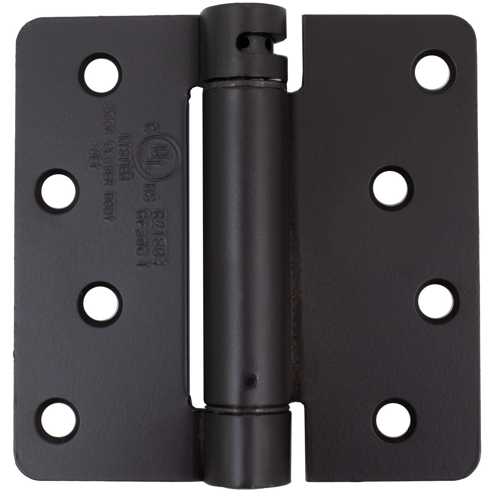 Self-Closing Door Hinge, 4 Inches, 1/4" Radius Corner, Matte Black by ...