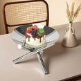 kowaku Round Tray Stand Crossed Legs Stainless Steel Tray Stand ...