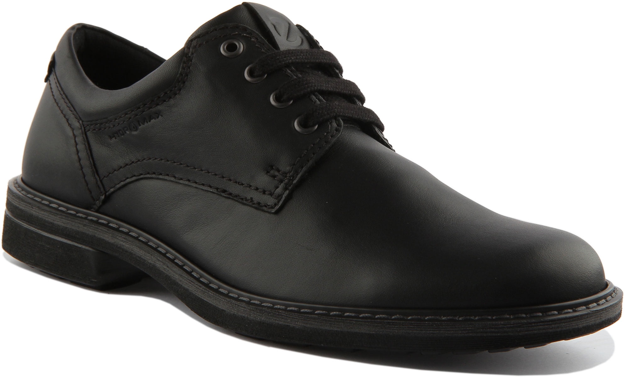 Ecco Turn Men's Lace Up Leather Casual Derby Shoes In Black Size 7/7.5 ...