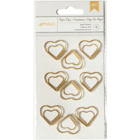 Designer Desktop Essentials Paper Clips 9/Pkg-Heart | Walmart Canada