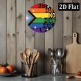 2D Flat, HATE HAS NO HOME HERE LGBTQ Pride Wall Art - Rainbow Stripes ...