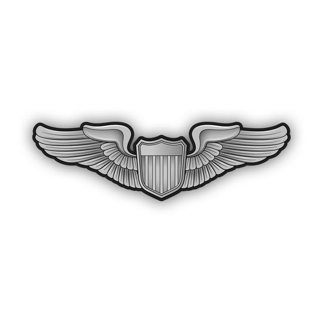 Pilot Badge Aviator Wings Sticker Decal - Self Adhesive Vinyl ...