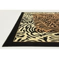 Unique Loom Big Cat Wildlife Rug Light Brown/Black 6' 1" x 9' Rectangle ...