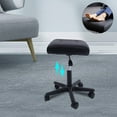 CNCEST Office Footrest,PU Leather Foot Stool with Wheels,Foot Stand ...