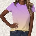 asdoklhq Summer Tops for Women 2026 Button Down Women Gradient Color ...