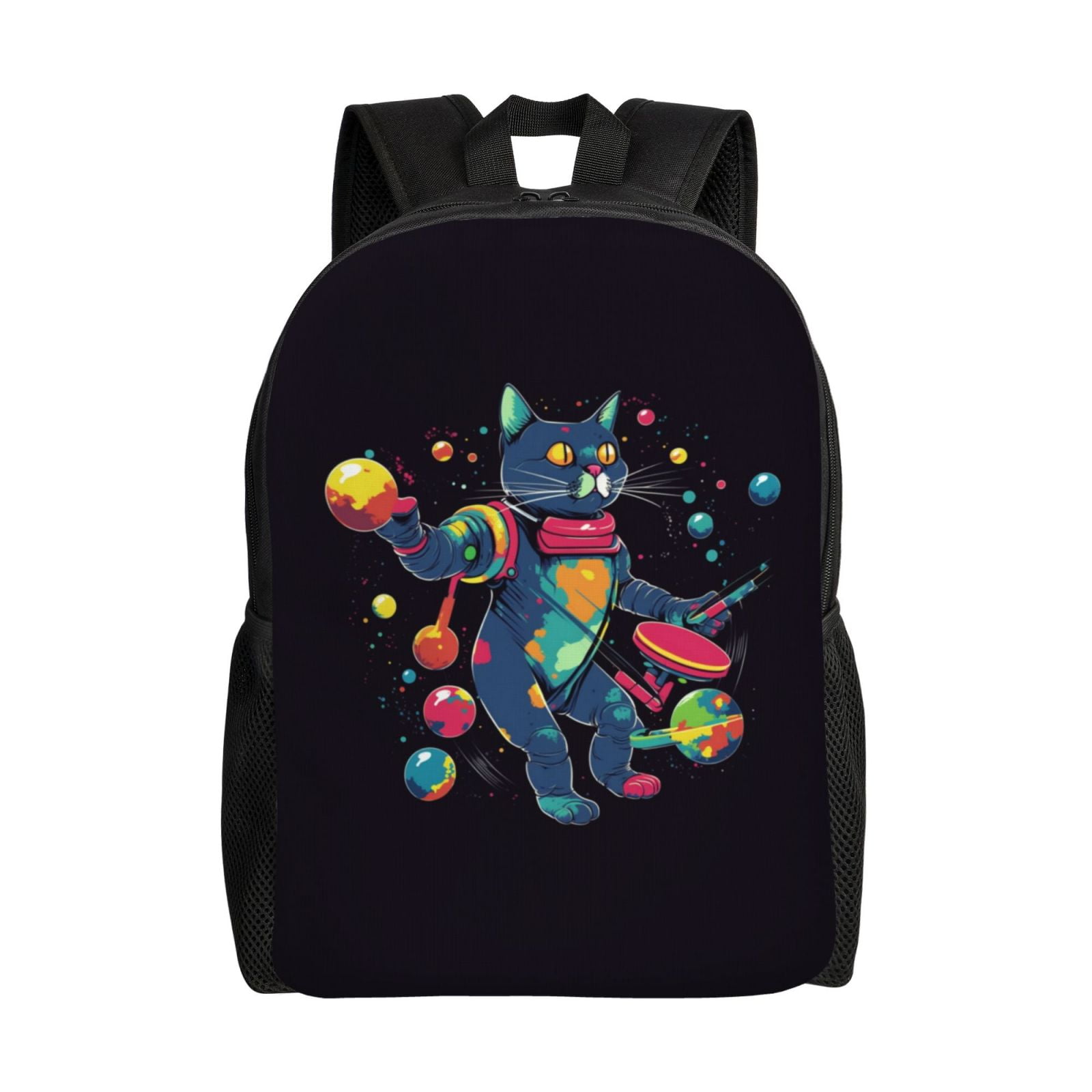 ZNDUO Travel Backpack, Cartoon Black Abstract Cat Pattern Backpack for ...