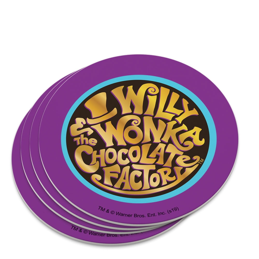 Willy Wonka and the Chocolate Factory Logo Novelty Coaster Set ...