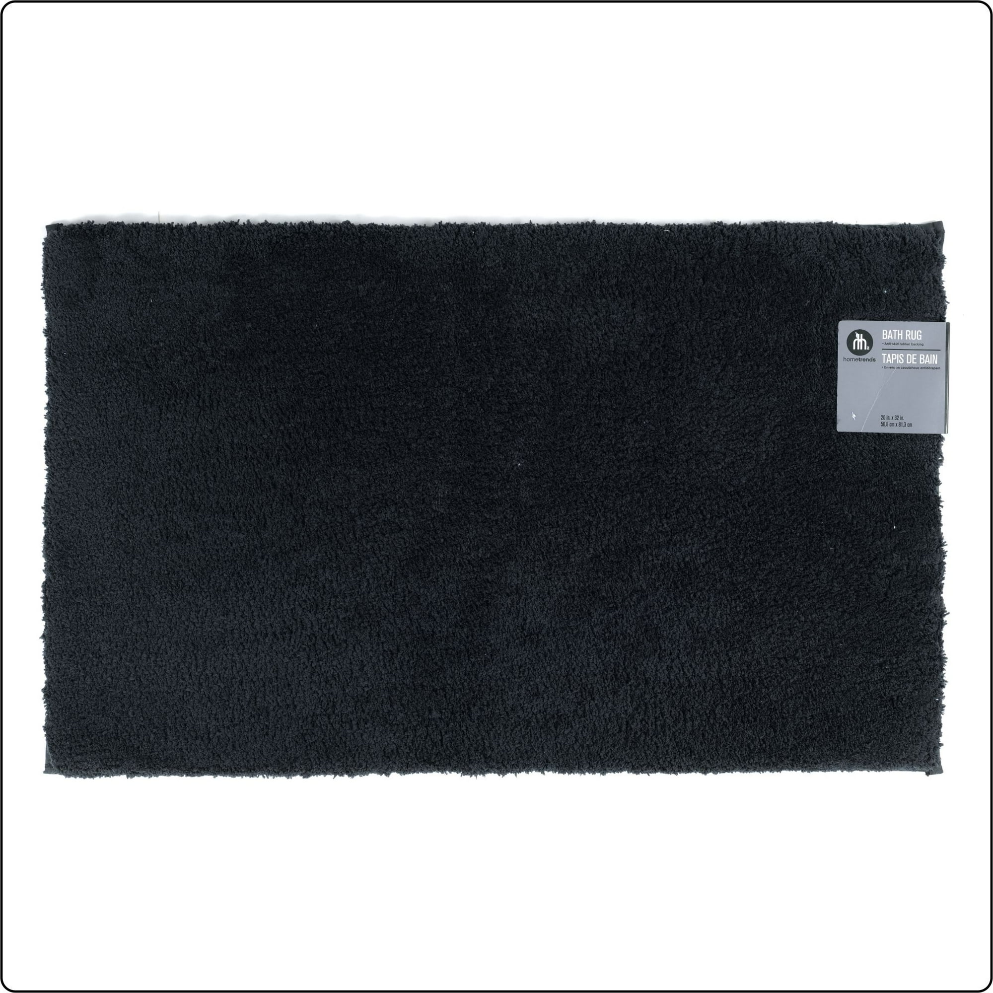 Click here for Hometrends 3k Solid Black Polyester Bathrug Rectan... prices