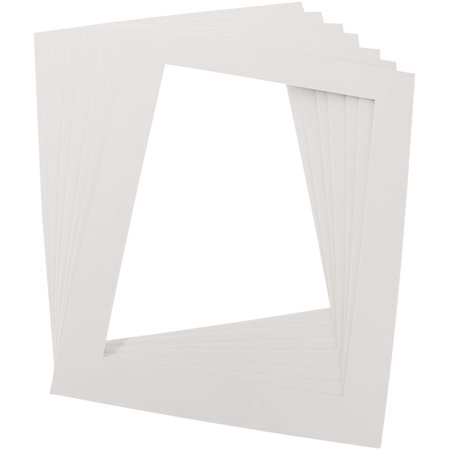 Fortunenine 30pcs White Pre Cut Picture Mats for Photos with White Core ...