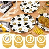 Caltero 50 PCS Graduation Paper Plates, 10 x 12 Inch Graduation Plates ...