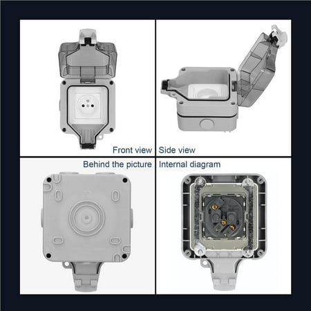 French 16A Outdoor Socket IP66 Waterproof Splash-proof Garden Power ...