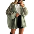 Brqkzdu Sheer Kimonos for Women Lantern Long Sleeve Open Front Chiffon ...