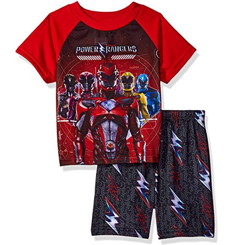 GBG - Power Rangers Boys Shorts Pajamas Set (4, Power Rangers Red ...