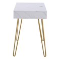 White Marble Top Computer Desk with Iron Frame - Walmart.com