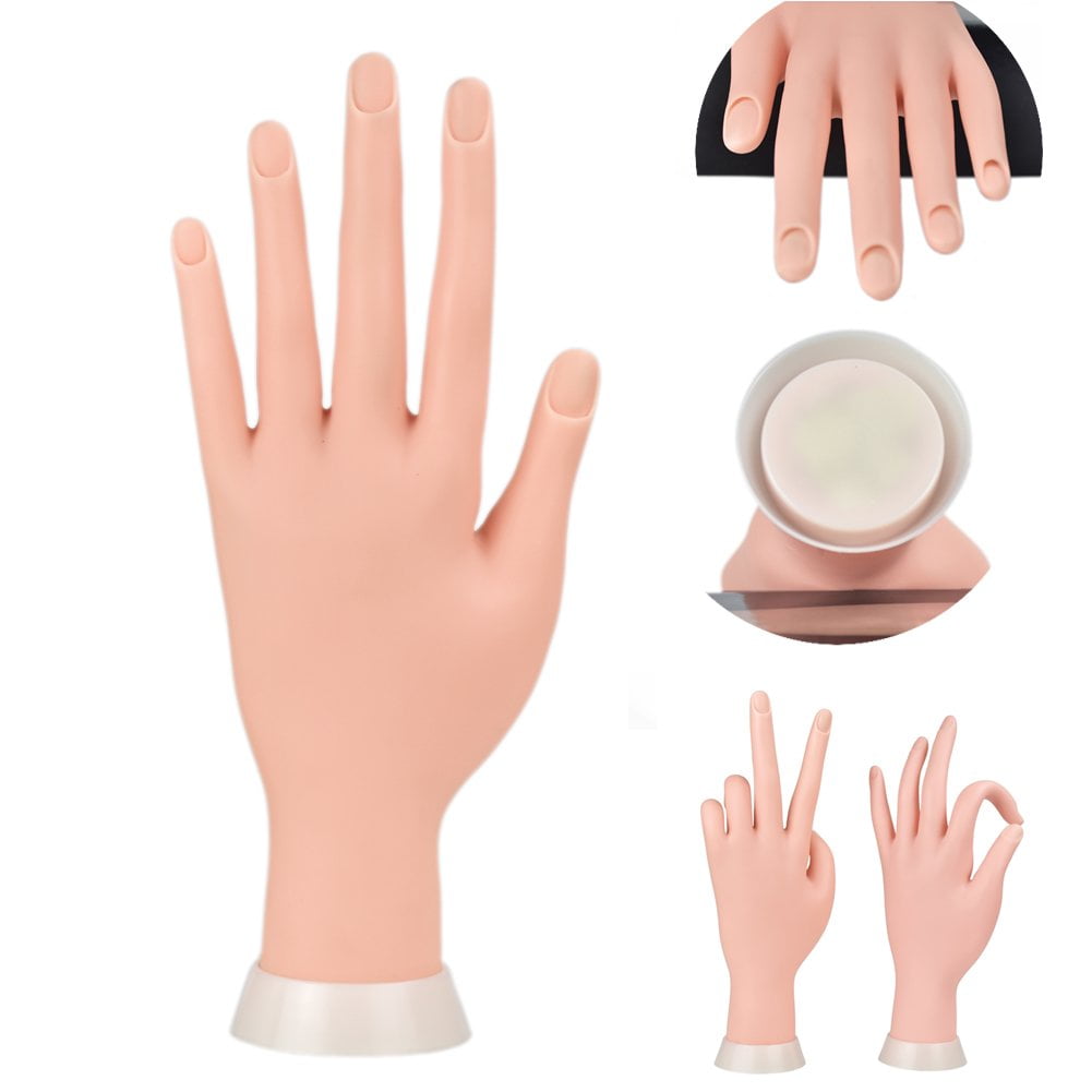 Practice Hand For Manicure And Fingernails, Model Hand, Flexible ...