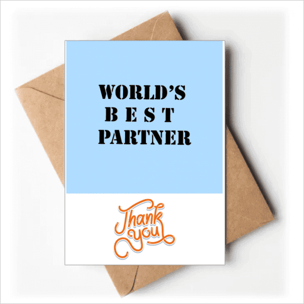 Best Partner Teammate Colleague Thank You Cards Envelopes Blank Note ...
