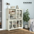 Sideboard Buffet Cabinet with Storage - Stackable Kitchen Cabinet ...