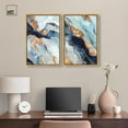 Blush Pink Whimsy 2 Panel Set Canvas Print Blue Wall Art by Art Remedy ...