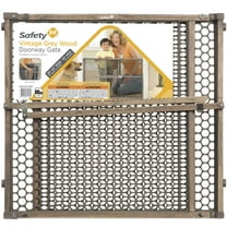Safety 1st Pressure Lock Baby Hallway Gate, Easy Install, Vintage Grey ...