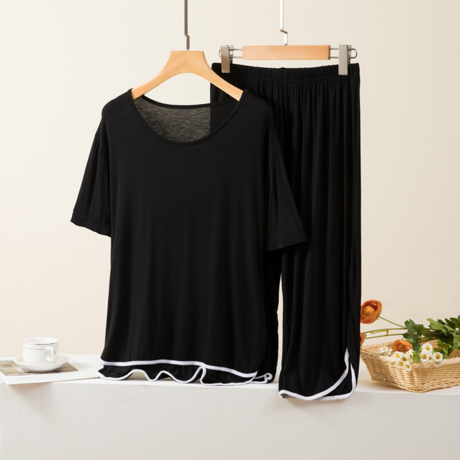 Clearance & Promo,Women's Casual Pajamas Set, Soft Cotton, High Waist ...