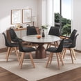 VECELO Dining Chairs Set of 8, Modern Dining Chairs, Molded Plastic ...