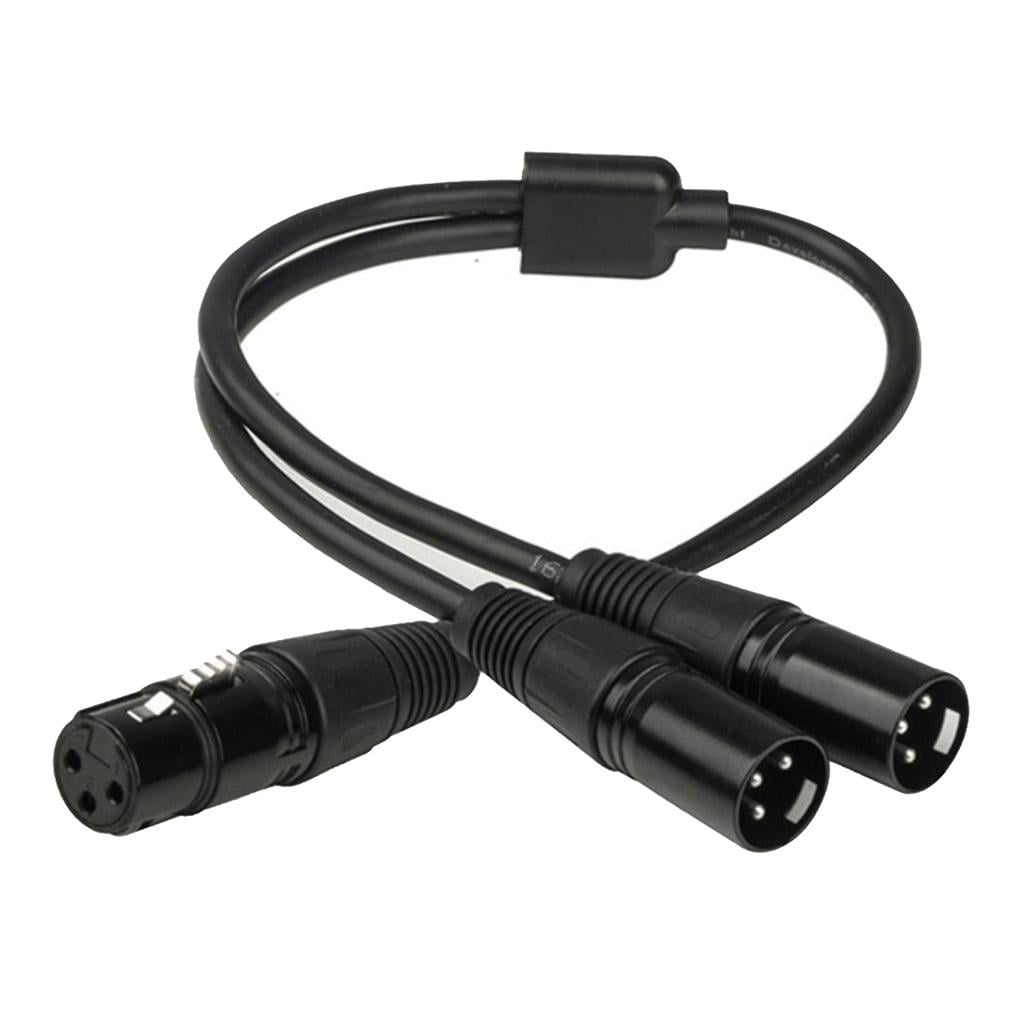 Audio Y Cable Cords XLR Female to Dual XLR Male Cables Y-Cable Cord ...
