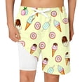 Bainana Boys Swim Trunks With Elastic Waist Cartoon Print Straight Leg ...
