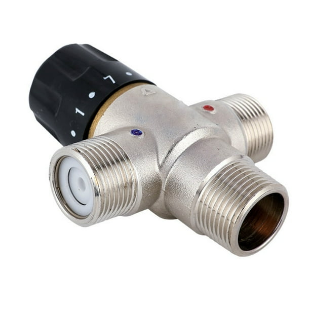 DN20 brass Nickel plating Thermostatic mixing valve School use for anti-scald temperature ...