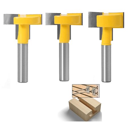 8mm T-track T-slot Router Shape Router Bits Cut 8mm Blade Yellow (3 ...