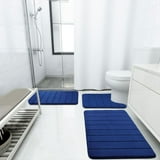 Tripumer 3 PCS Memory Foam Bath Mat Set, Non Slip, Absorbent ...
