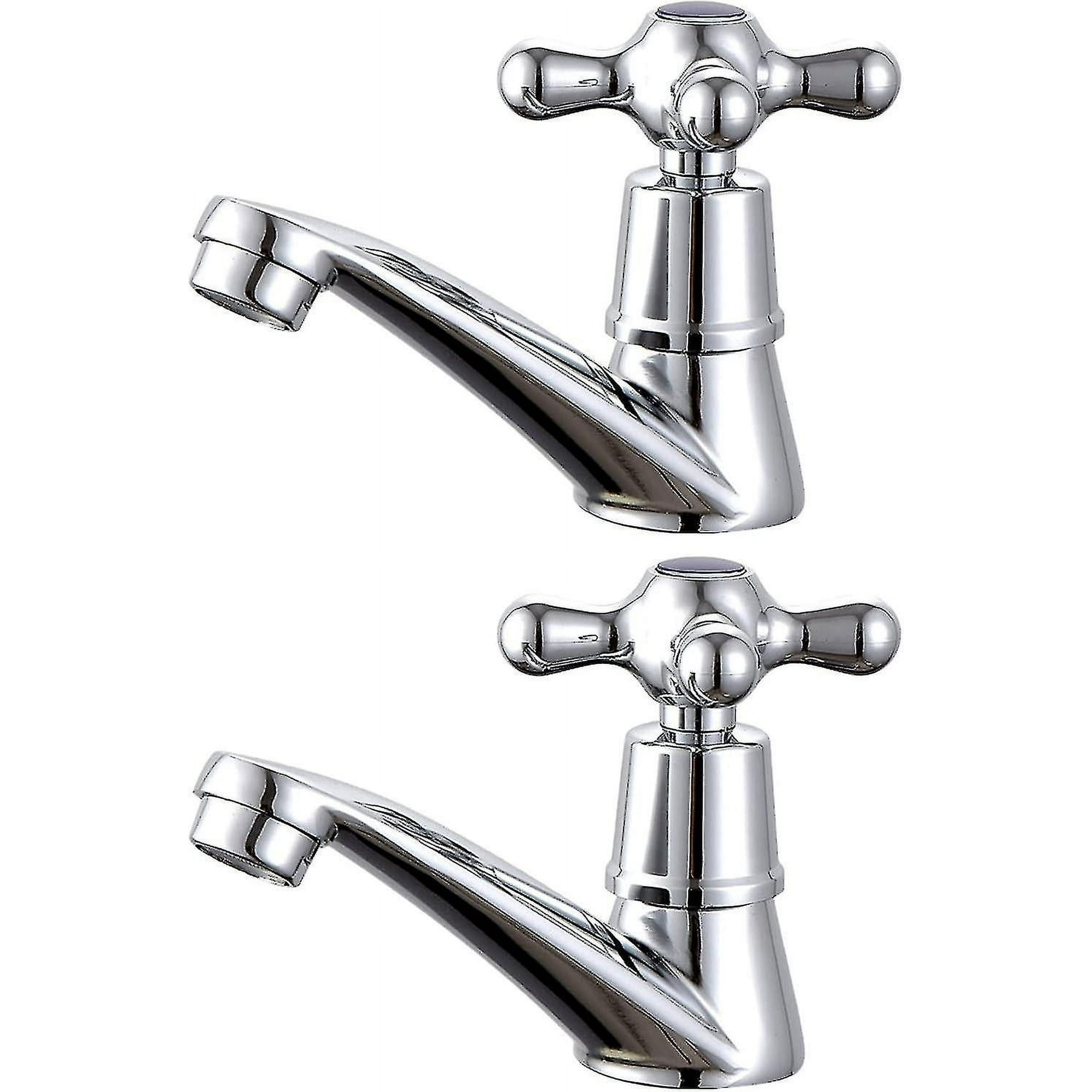 Click here for 1 Pair Basin Sink Taps  Cold And Hot Water Crosshe... prices