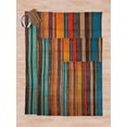 Southwest Striped Sherpa Throw Blanket, Soft Polyester Fleece Bed Sofa ...