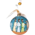 Oh Night Divine Nativity Puff Christmas Tree Ornaments - Hand-Painted ...