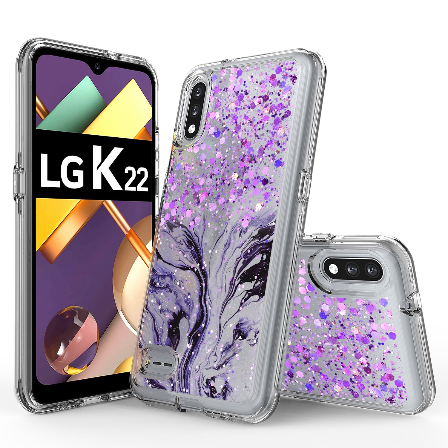 LG K22 Phone Case, LG K22+ Case, LG K32 Case, Rosebono Hybrid Bling ...