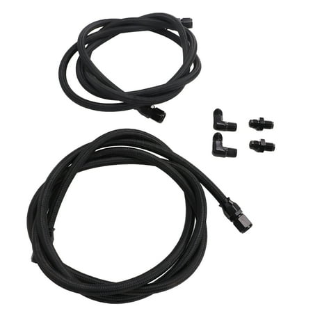 Transmission Cooler Line, 7FT Long Oil Fuel Line Nylon Stainless Steel ...