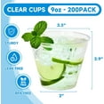 12 oz Clear Disposable Plastic Cups, 100 Pack, Party Cups for Weddings ...