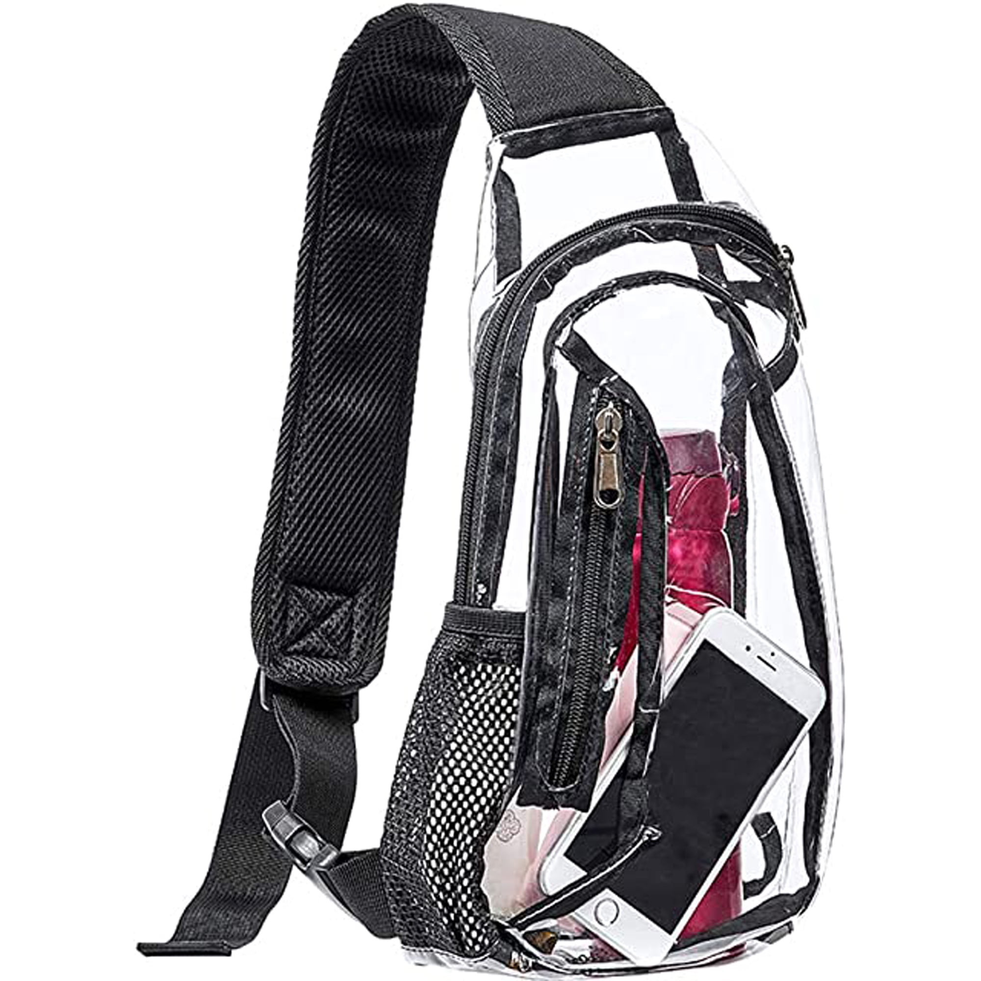 QingY Clear Crossbody Bag, Stadium Approved Ches Crossbody Bag PVC ...