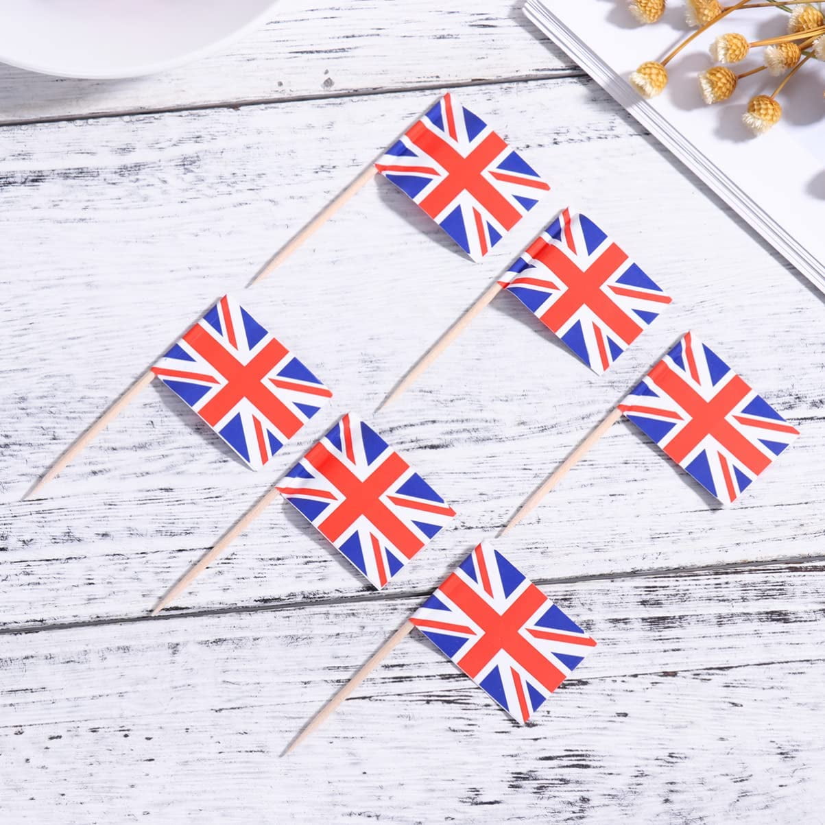 Cupcake Toppers 100pcs UK Flags Toothpick Flag Mini World Flags Country ...