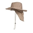 Top Headwear Safari Explorer Bucket Hat With Flap Neck Cover - Khaki ...