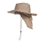 Top Headwear Safari Explorer Bucket Hat With Flap Neck Cover - Khaki ...