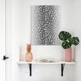Art Ash Gray Canvas Wall Art for Living Room, Vintage White Polka Dots ...