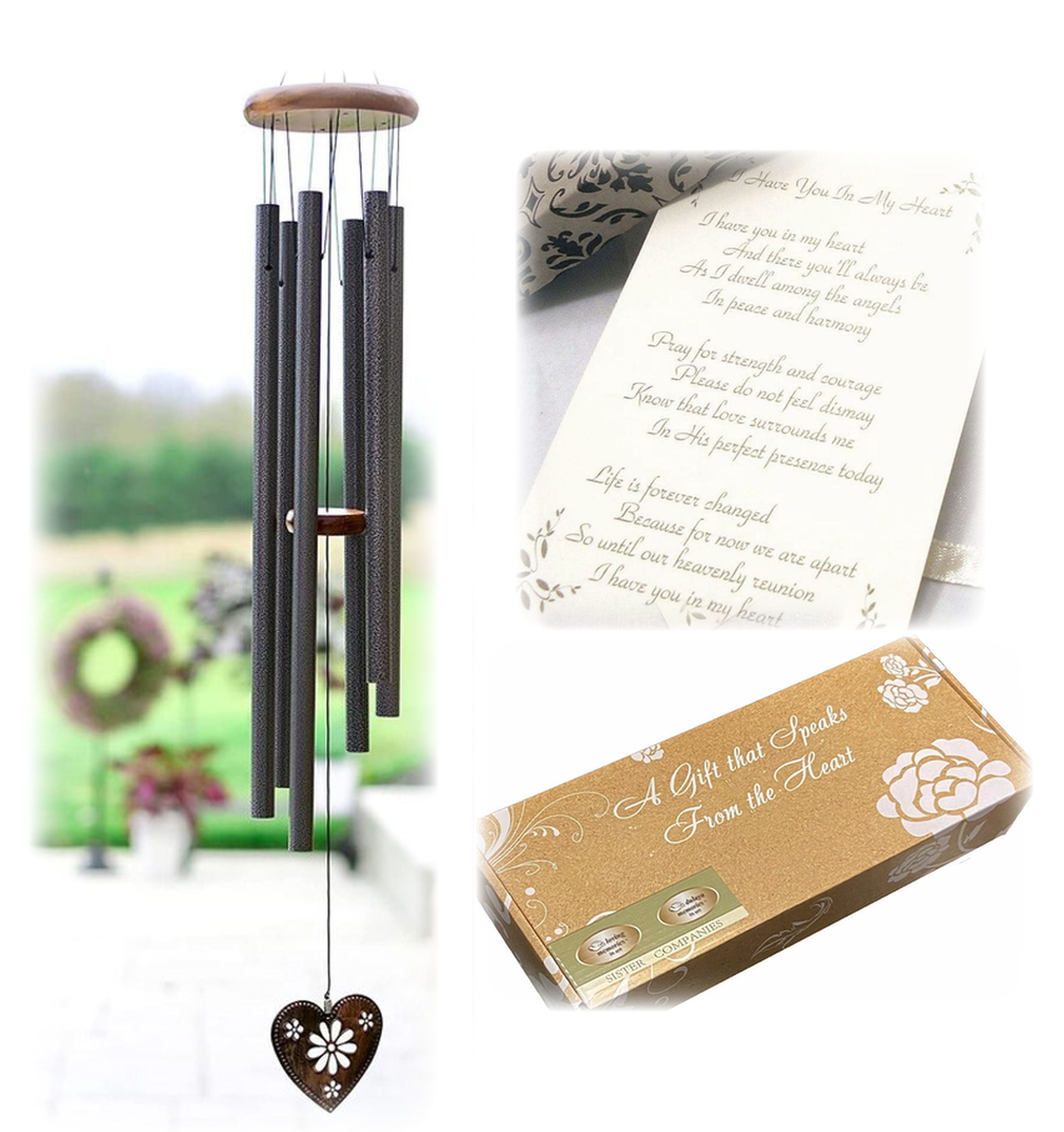 Send A Loving Memories Sympathy Gift: Beautiful Heart Large Wind Chime ...