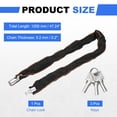 Bike Chain Lock, (47 Inch, Black) (1 Pcs), Manganese Steel Anti-Theft ...