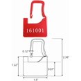 CERPXFF-Plastic Security Tags Padlock Seal Small Locks Numbered Yellow ...